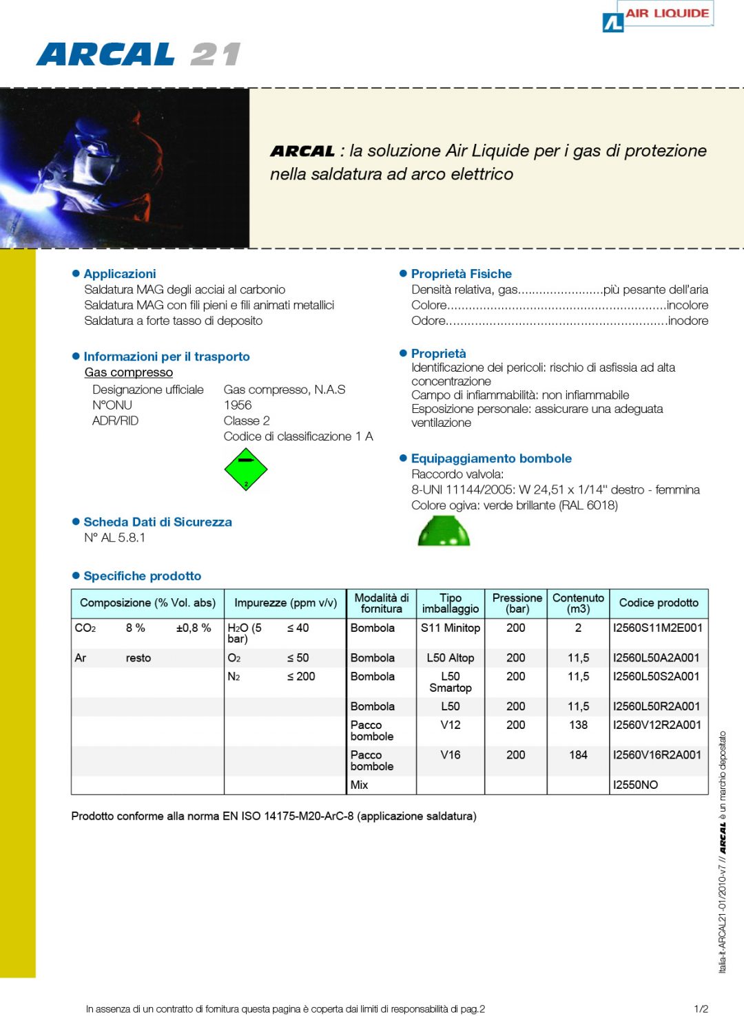 Gas per la saldatura - Servigas