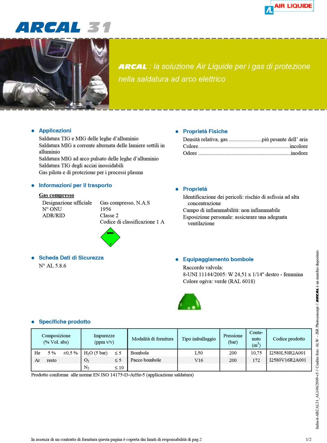 Gas per la saldatura - Servigas