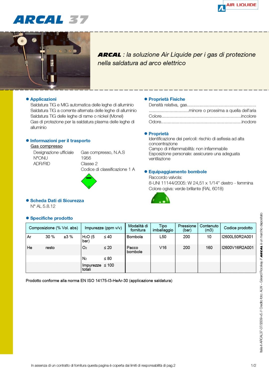 Gas per la saldatura - Servigas